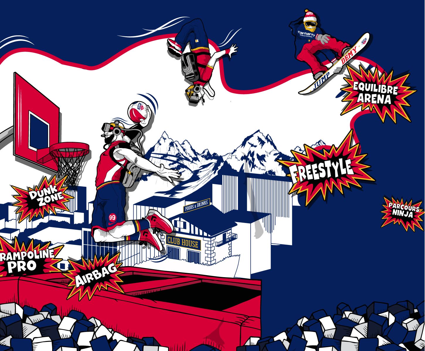 Trampoline Park JUMP ACADEMY PAU-LESCAR 64 | Trampo - Virtual Reality ...